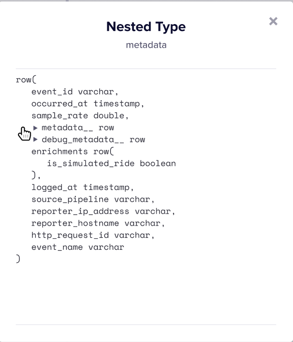 Adding expand/collapse features in nested column type UI · Issue #675 ...