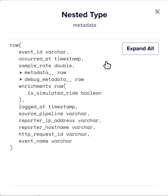 Adding expand/collapse features in nested column type UI · Issue #675 · amundsen-io/amundsen ...