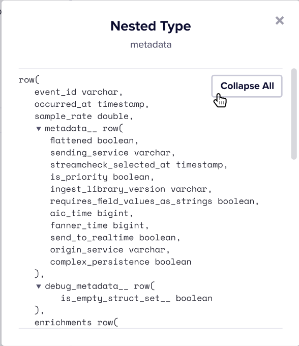 Adding expand/collapse features in nested column type UI · Issue #675 ...