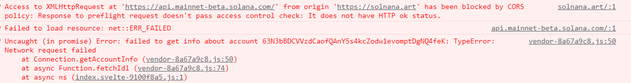 Cors Error When Accessing To Api · Issue 20157 · Solana Labssolana · Github 2268