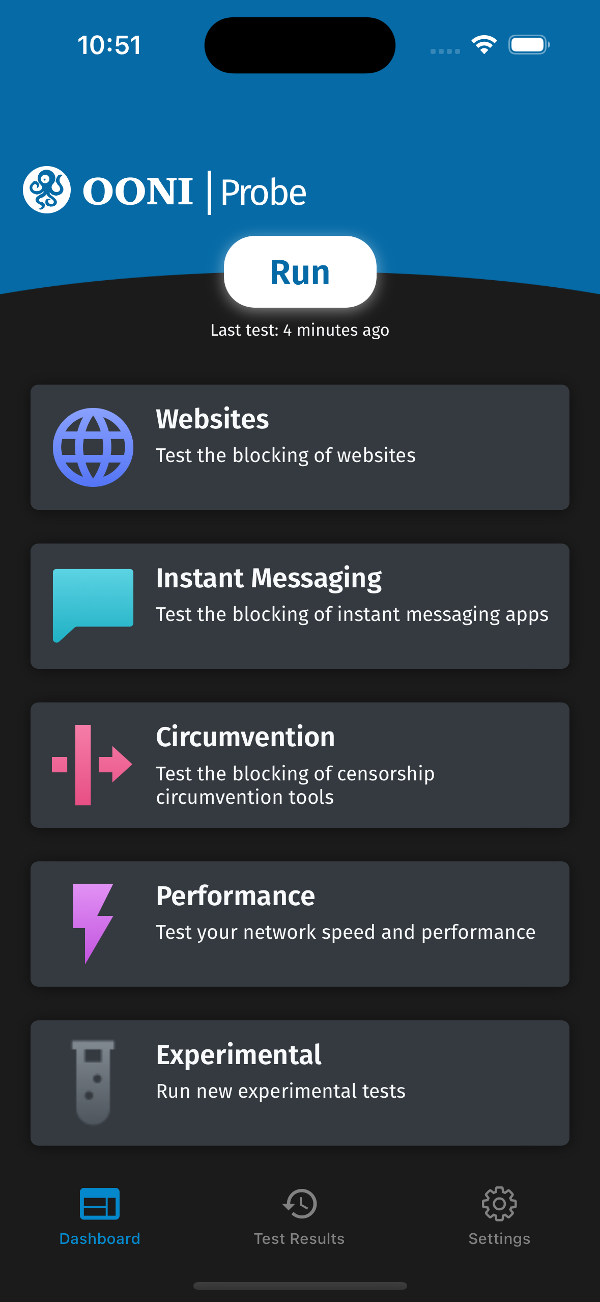 OONI Probe design layout on iOS · Issue #2429 · ooni/probe · GitHub