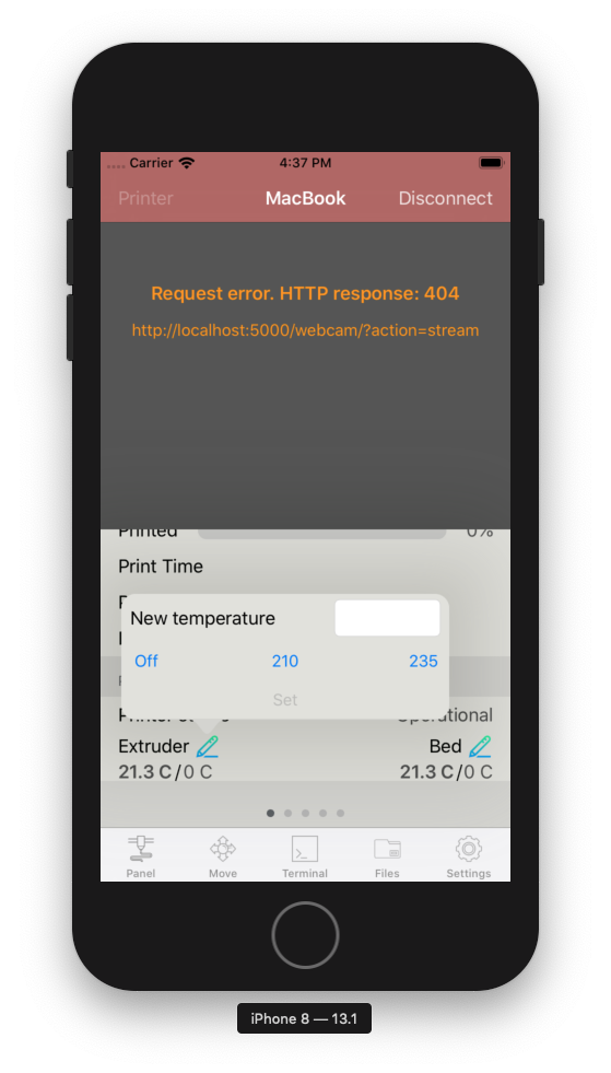 Read predefined heating temperatures from OctoPrint · Issue #272 · gdombiak/OctoPod · GitHub