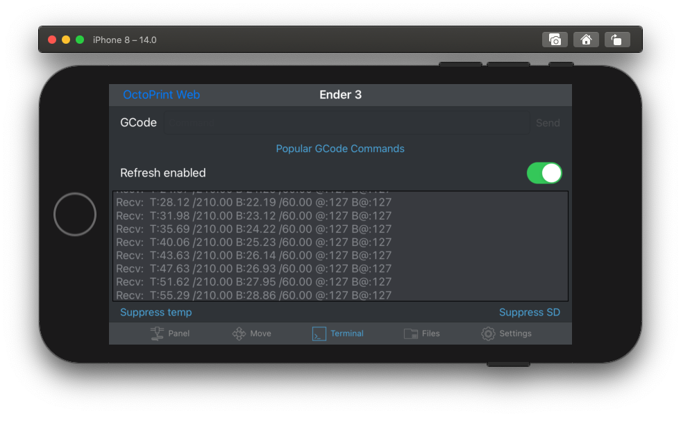 [FR] Fixed width font in Terminal view · Issue #349 · gdombiak/OctoPod · GitHub