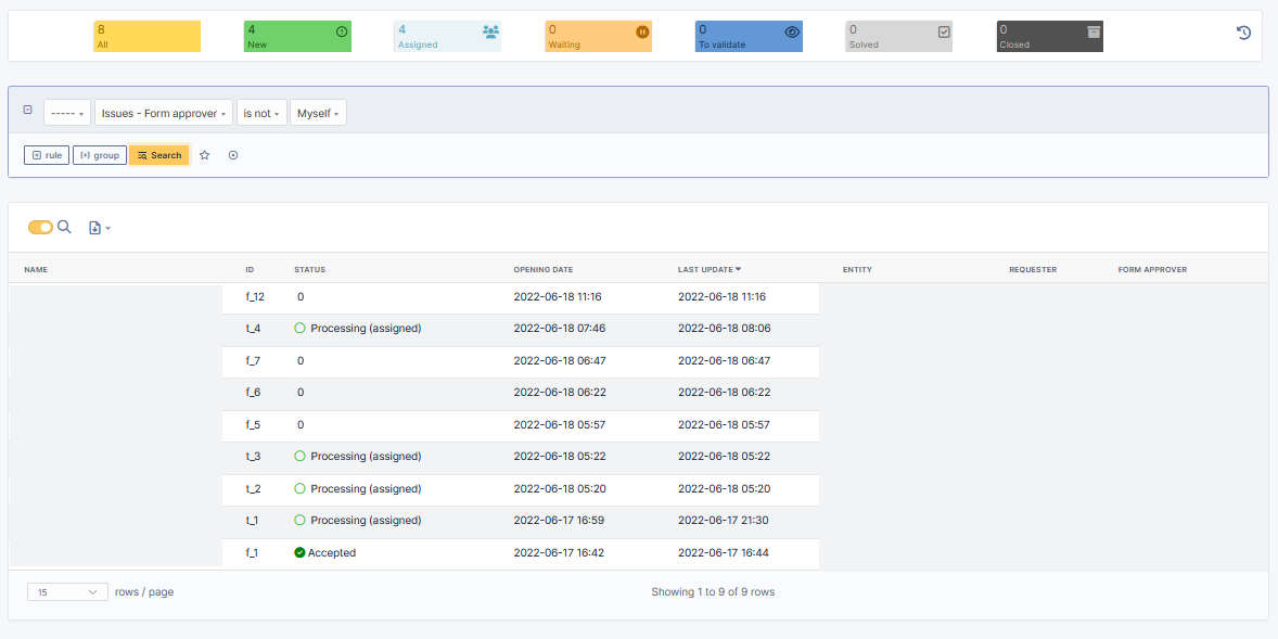Can't see new forms created that require validation · Issue #2845 · pluginsGLPI/formcreator · GitHub