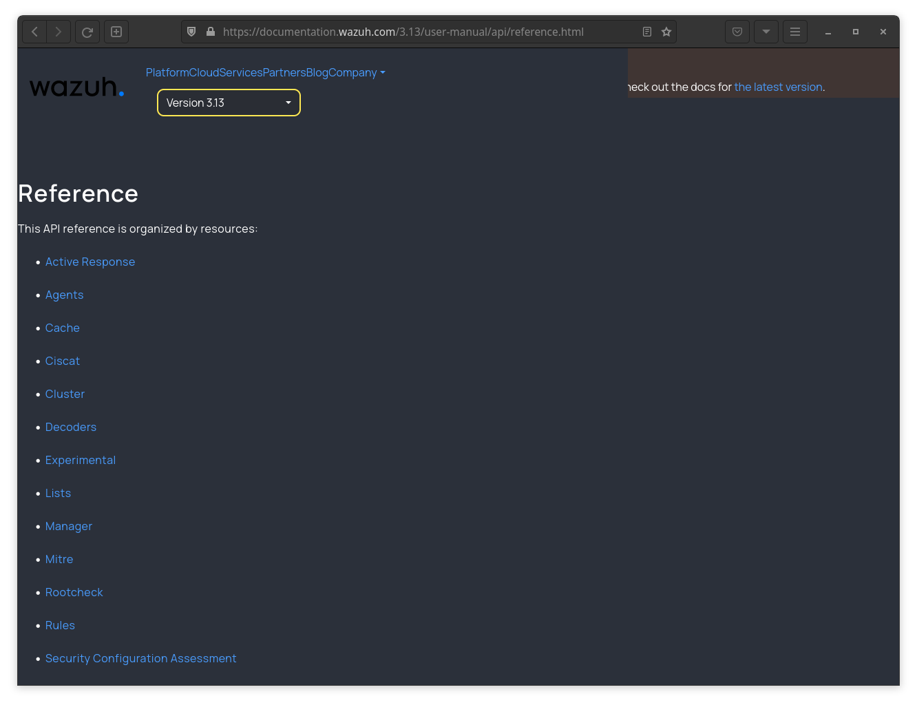 Broken API Reference visualization for v3.13 and older · Issue #5600 · wazuh/wazuh-documentation ...