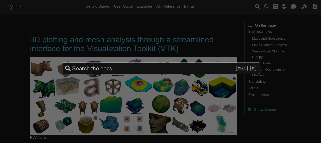 Some docs pages seem misaligned · Issue #3258 · pyvista/pyvista · GitHub