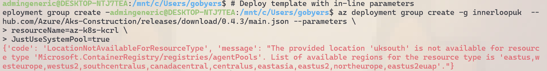 ACR Agent Pools - Conditionality issue. · Issue #193 · Azure/AKS ...