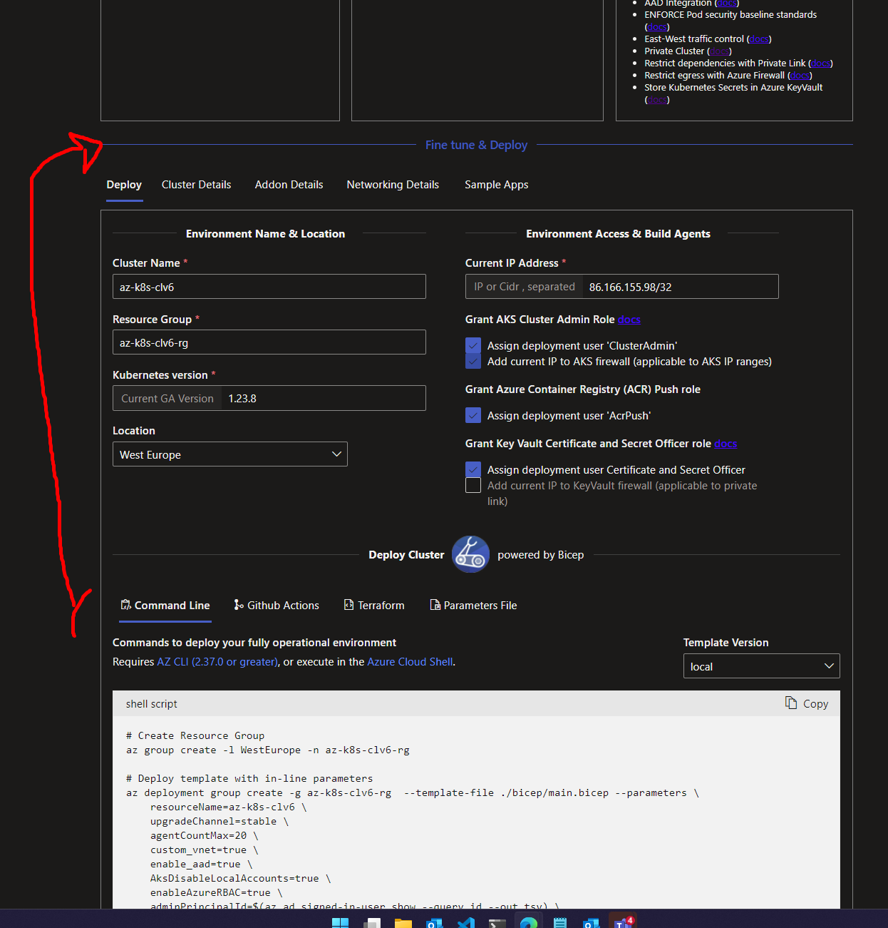 In the helper, promote the deployment tabs in the ui into their own section · Issue #387 · Azure ...