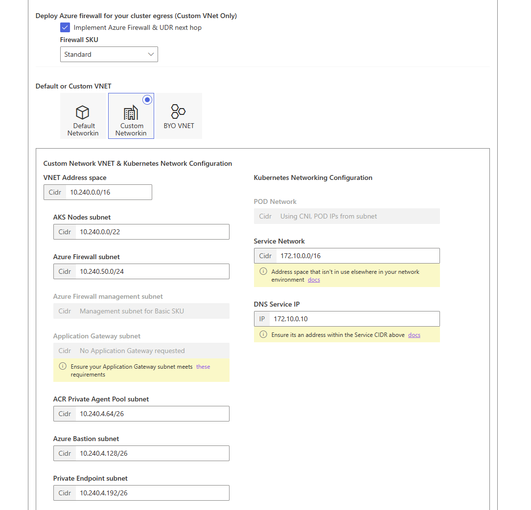 vnetFirewallManagementSubnetAddressPrefix is not changing · Issue #543 · Azure/AKS-Construction ...