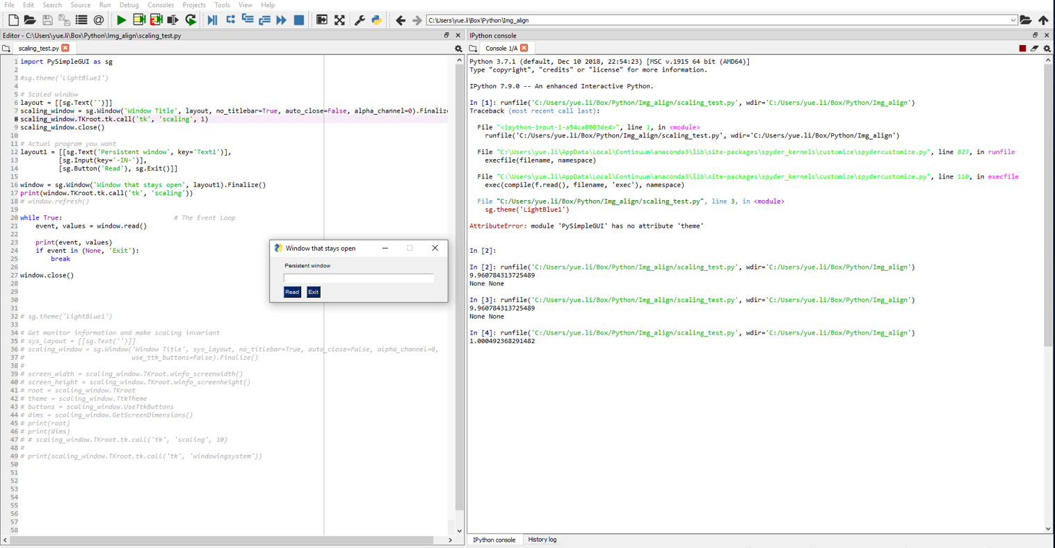 Scaling · Issue #1907 · PySimpleGUI/PySimpleGUI · GitHub