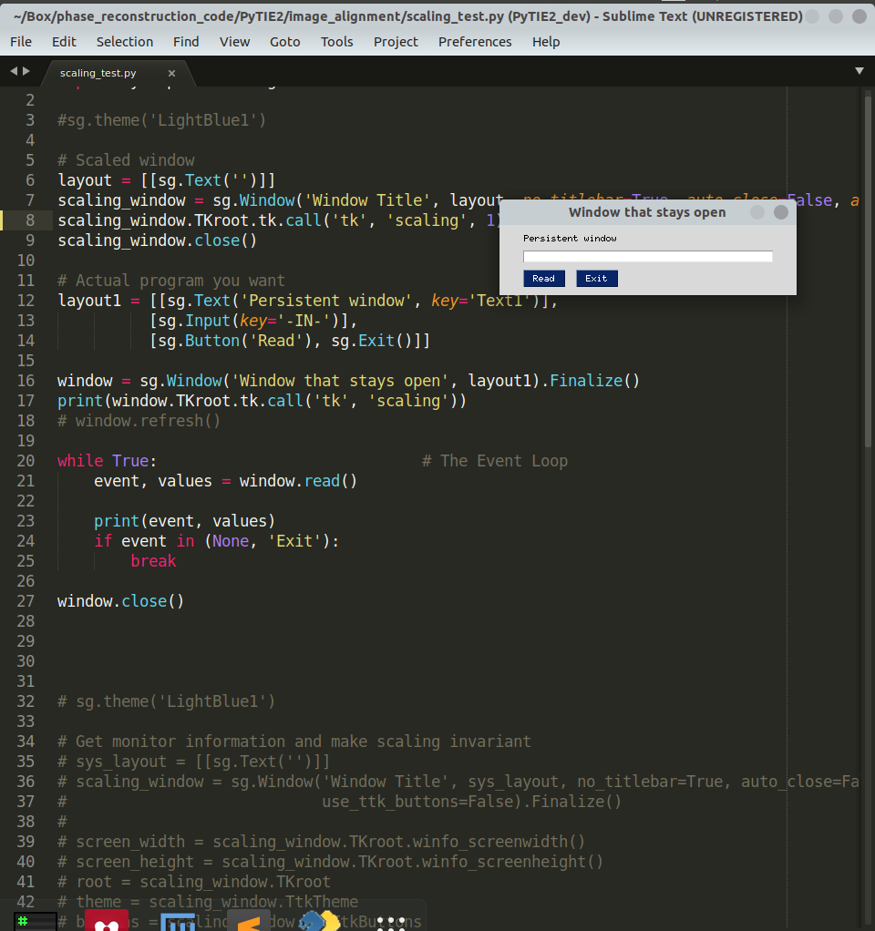 Scaling · Issue #1907 · PySimpleGUI/PySimpleGUI · GitHub
