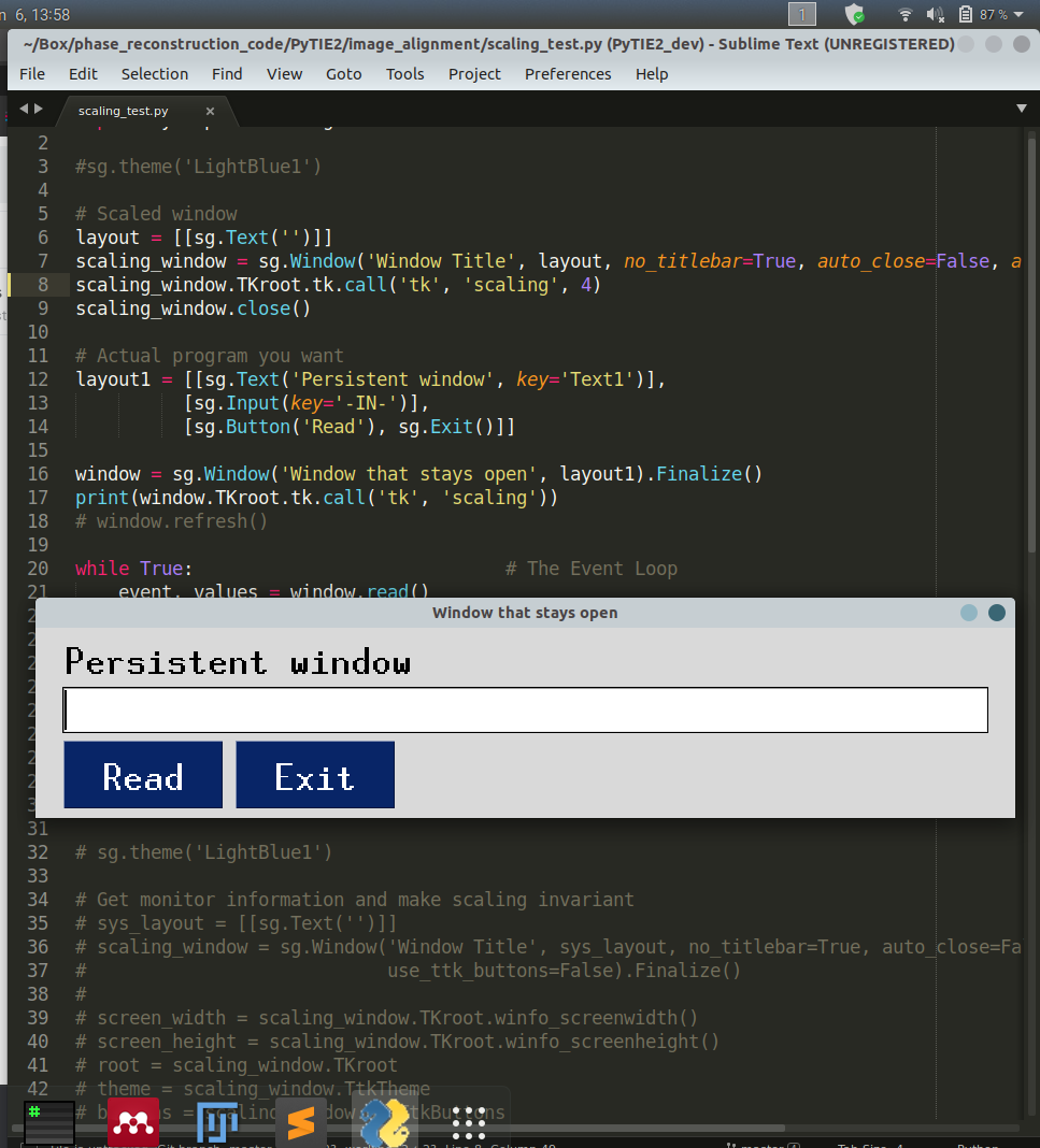 Scaling · Issue #1907 · PySimpleGUI/PySimpleGUI · GitHub