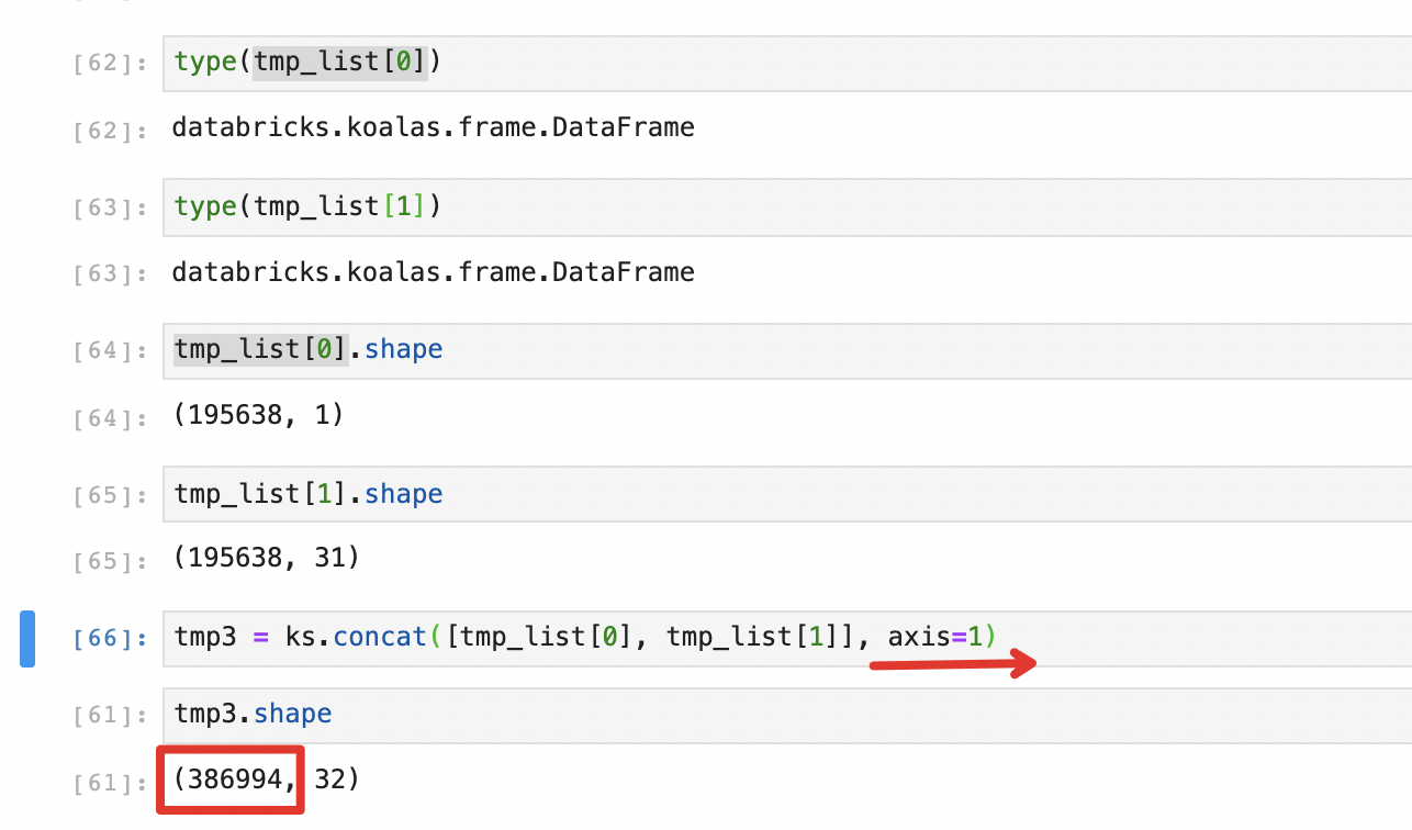 Is there something wrong with concat when axis=1? · Issue #1450 · databricks/koalas · GitHub