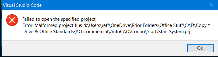 Cannot open project file · Issue #36 · Autodesk-AutoCAD/AutoLispExt · GitHub