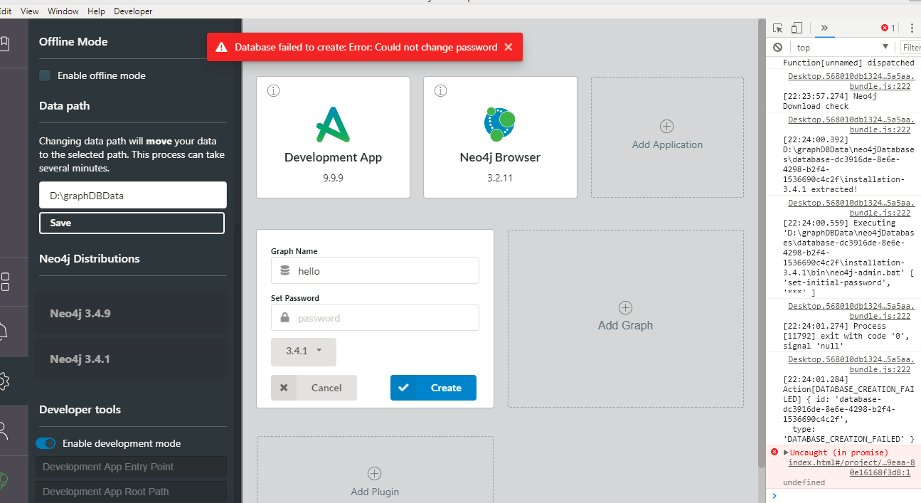 Windows platform- Database failed to create: Error: Could not change password · Issue #11429 ...