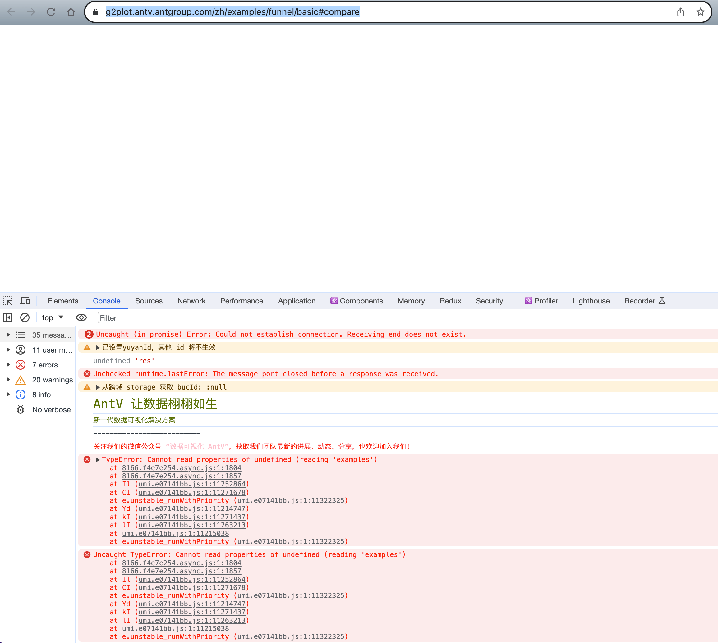 文档白屏，无法打开 · Issue #5693 · antvis/G2 · GitHub
