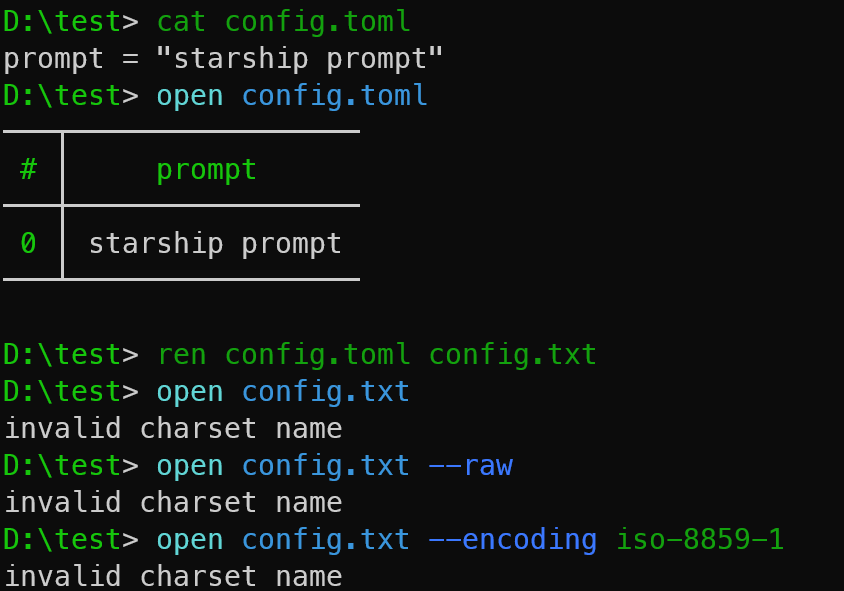 Open -command fails to open text files on Windows when file's extension ...