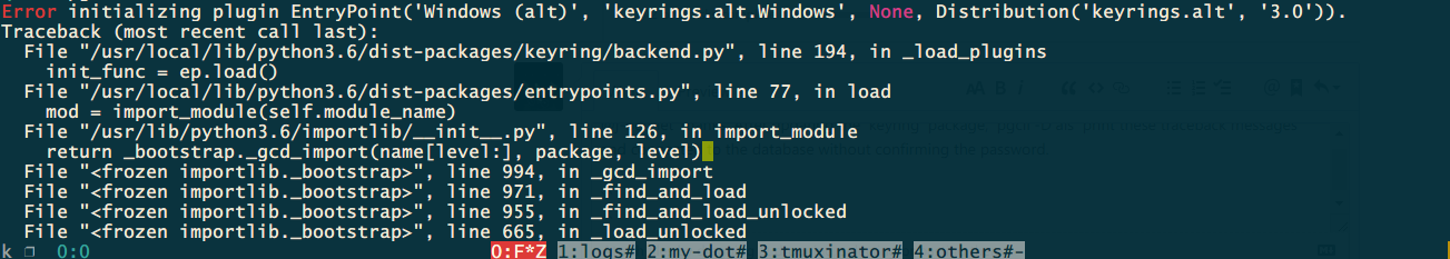Module Keyring Errors Has No Attribute Keyringlocked · Issue 1040 · Dbcli Pgcli · Github