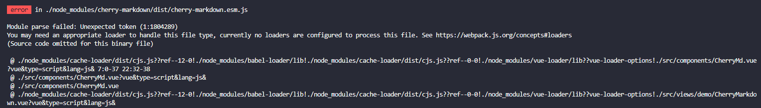 0.8.24 运行提示cherry-markdown.esm.js错误 · Issue #562 · Tencent/cherry-markdown · GitHub