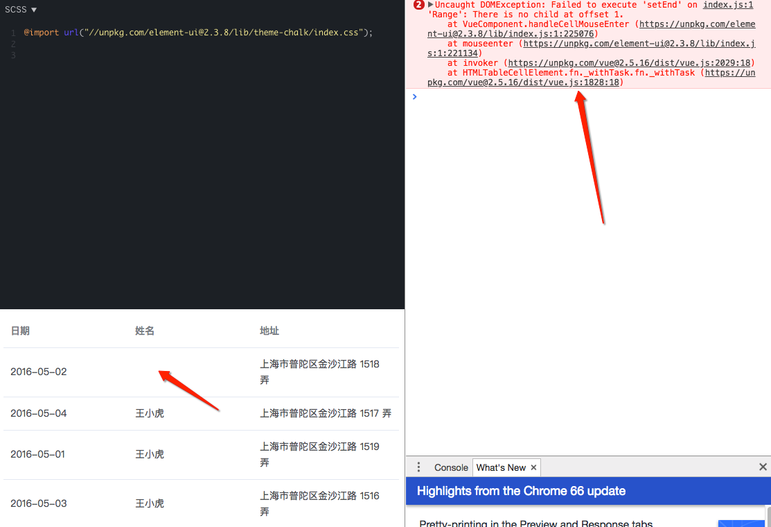 [Bug Report] about a table component bug ‘Failed to execute 'setEnd' on 'Range': There is no ...