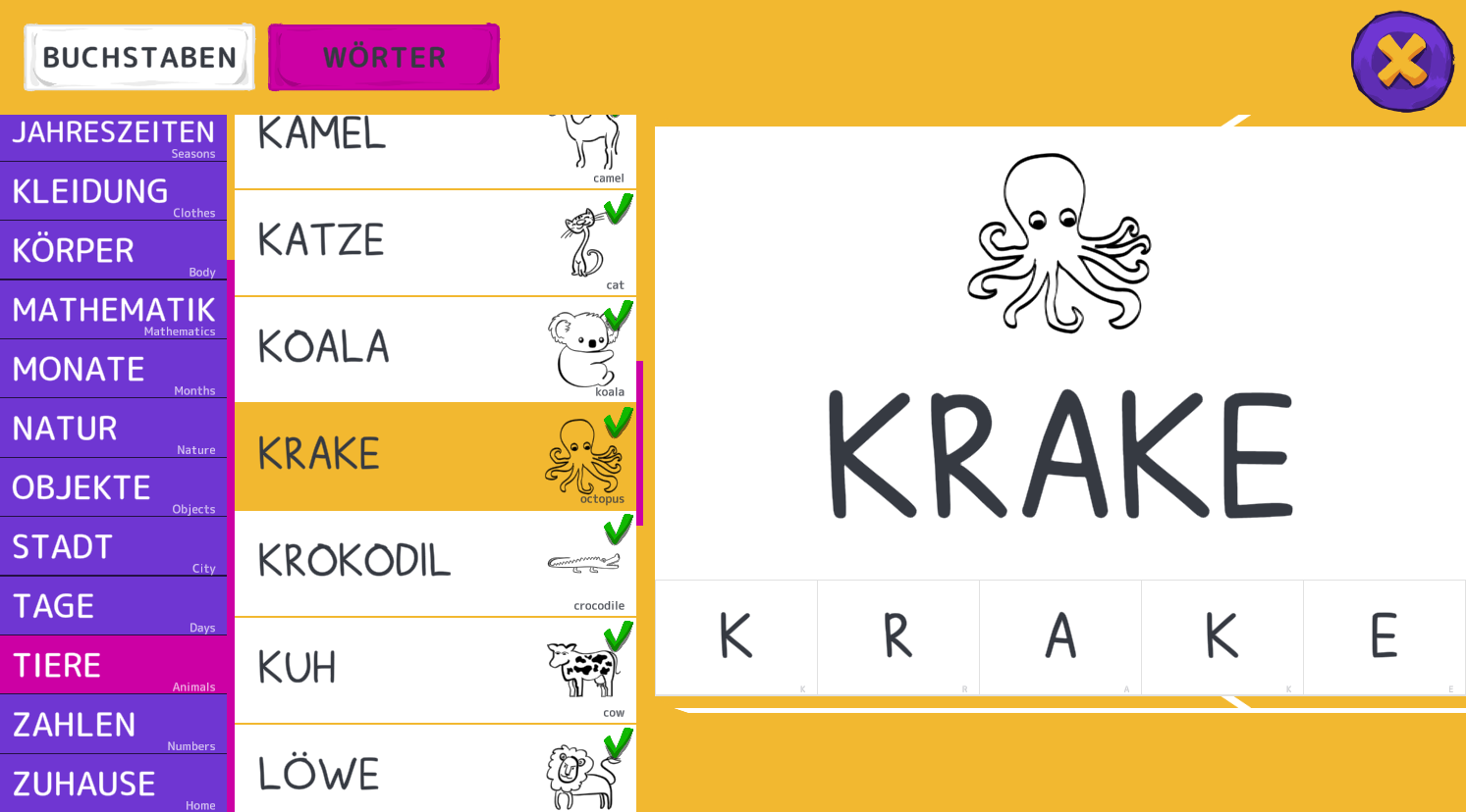 [German] the German words "KRAKE" is pronounced "OCTOPUS" · Issue #429 ...