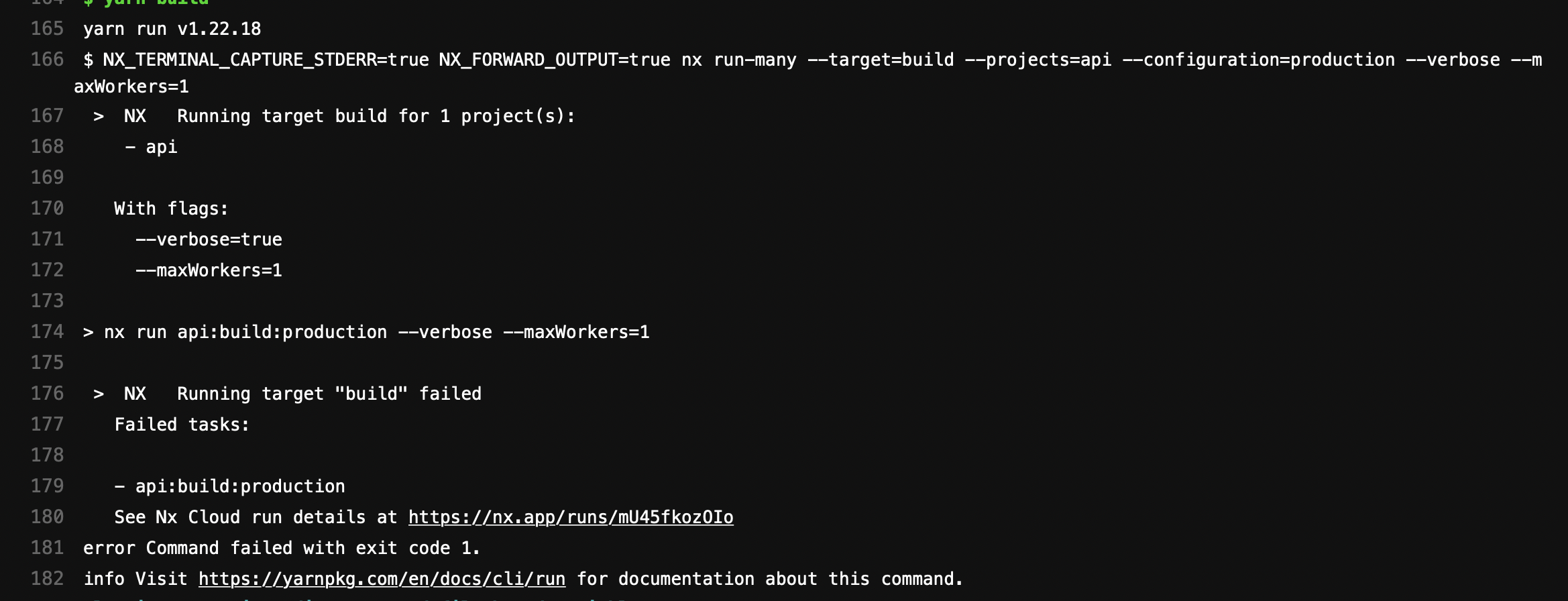 Show Full Error Details When Nx Run Or Nx Run Many Fails · Issue 5388 · Nrwl Nx · Github