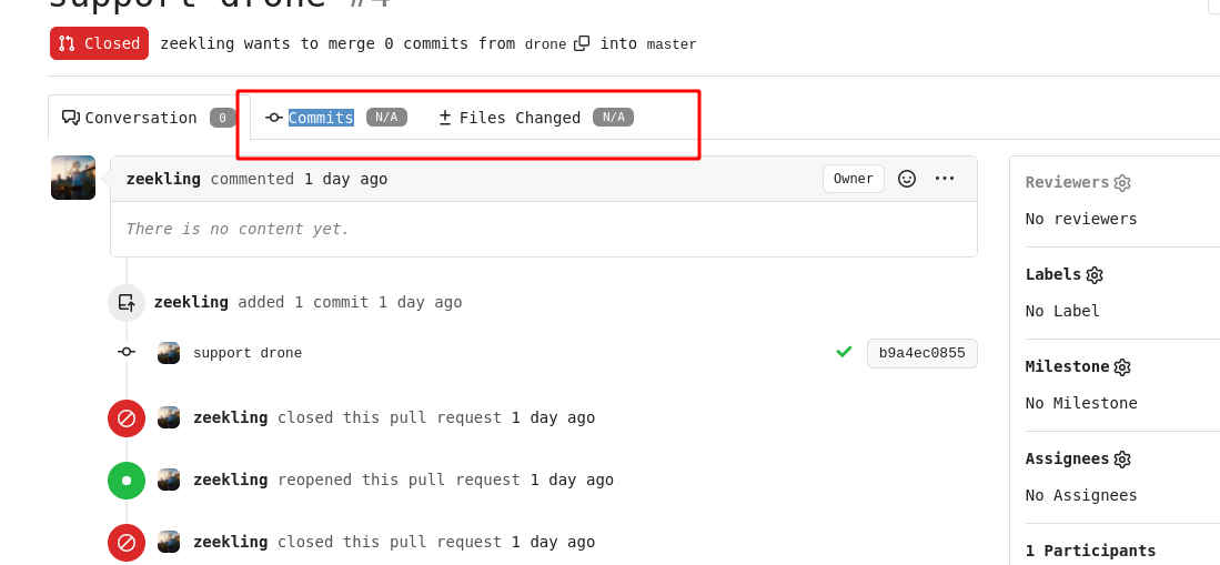 Commits is NA when close pr. · Issue #19610 · go-gitea/gitea · GitHub
