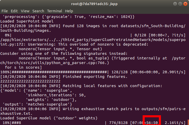 SFM / docker / performance .. slow · Issue #23 · cvg/Hierarchical ...