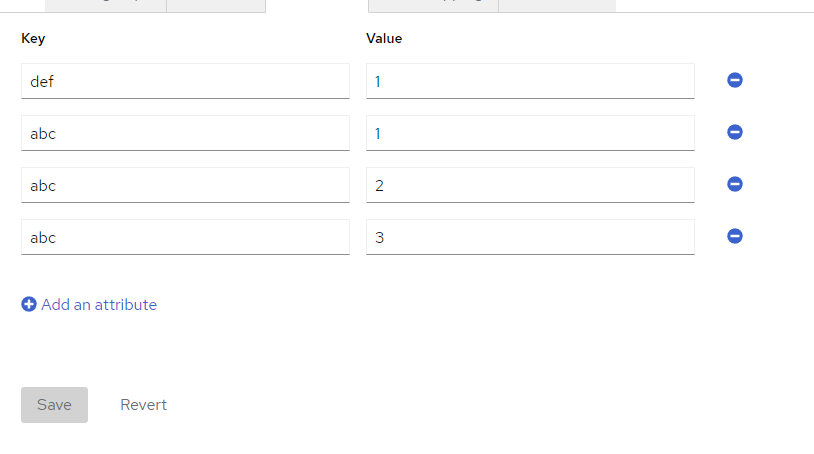 Group Attributes Are Not Saved If There Are Two Attributes With The Same Key · Issue 24032