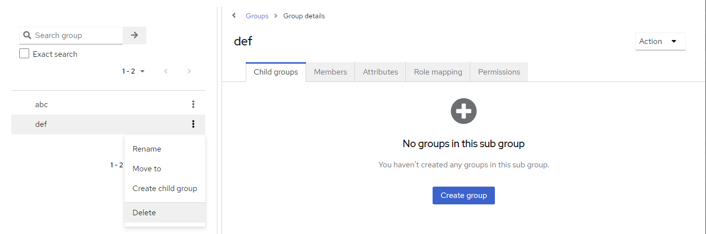Admin UI: Group details page is not updated by group list dropdown actions · Issue #24035 ...
