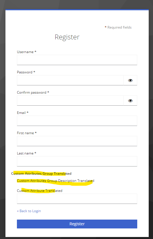 Admin UI User Profile attribute labels are not translated with the settings under Realm Settings ...