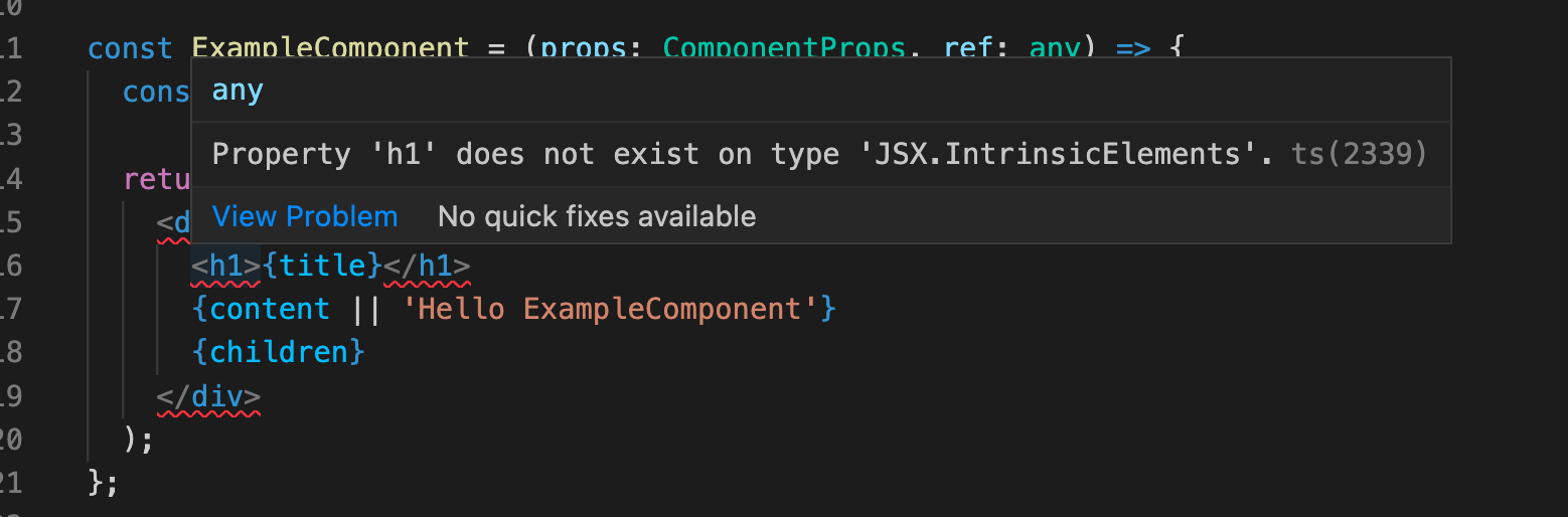 Property 'div' does not exist on type 'JSX.IntrinsicElements' · Issue ...