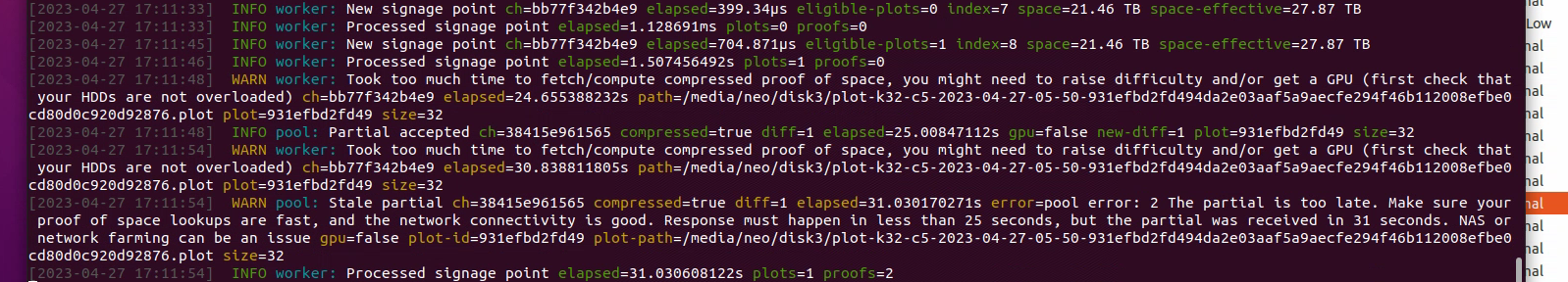 Stale on C8 plot · Issue #69 · madMAx43v3r/chia-gigahorse · GitHub