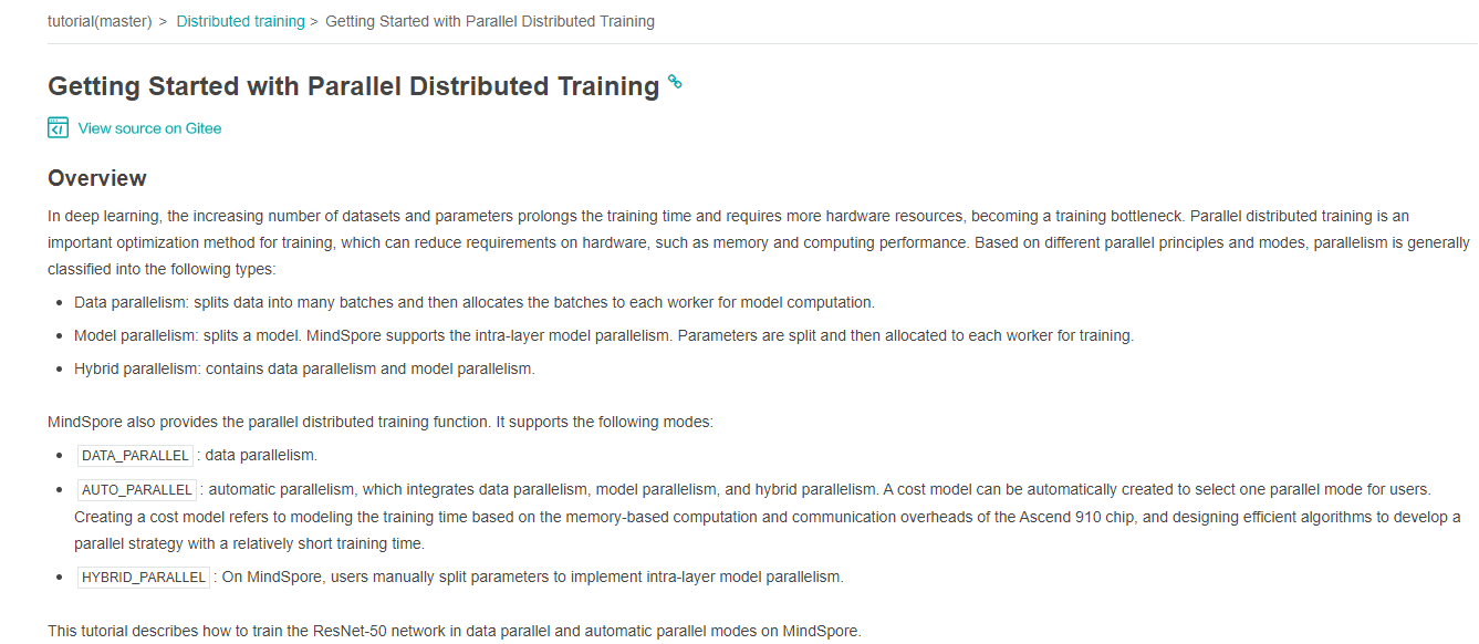 Auto-parallel tutorial/example? · Issue #53 · mindspore-ai/mindspore ...
