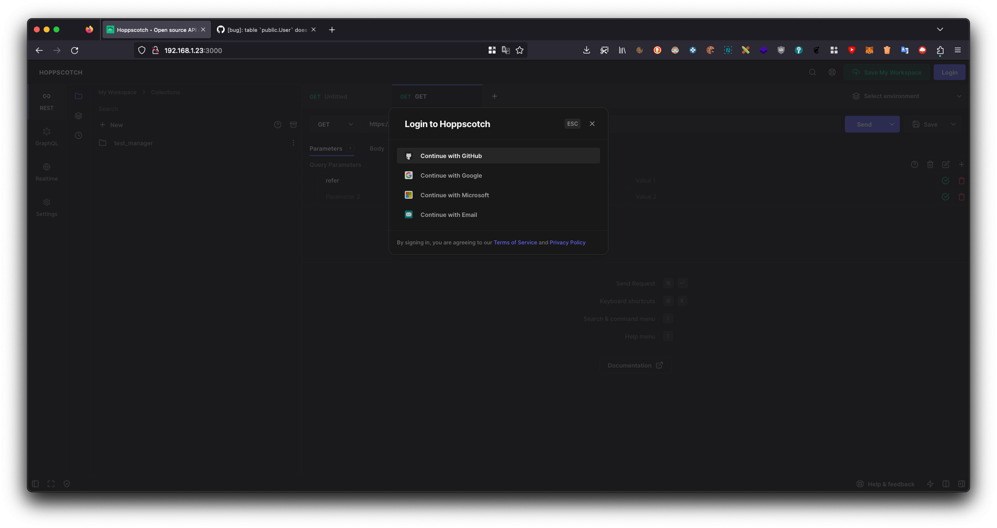 [bug]: table `public.User` does not exist in the current database · Issue #3203 · hoppscotch ...