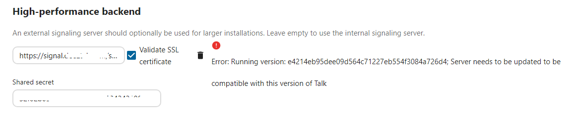 Nextcloud 2500 Talk Compability Issue · Issue 356 · Strukturagnextcloud Spreed Signaling 