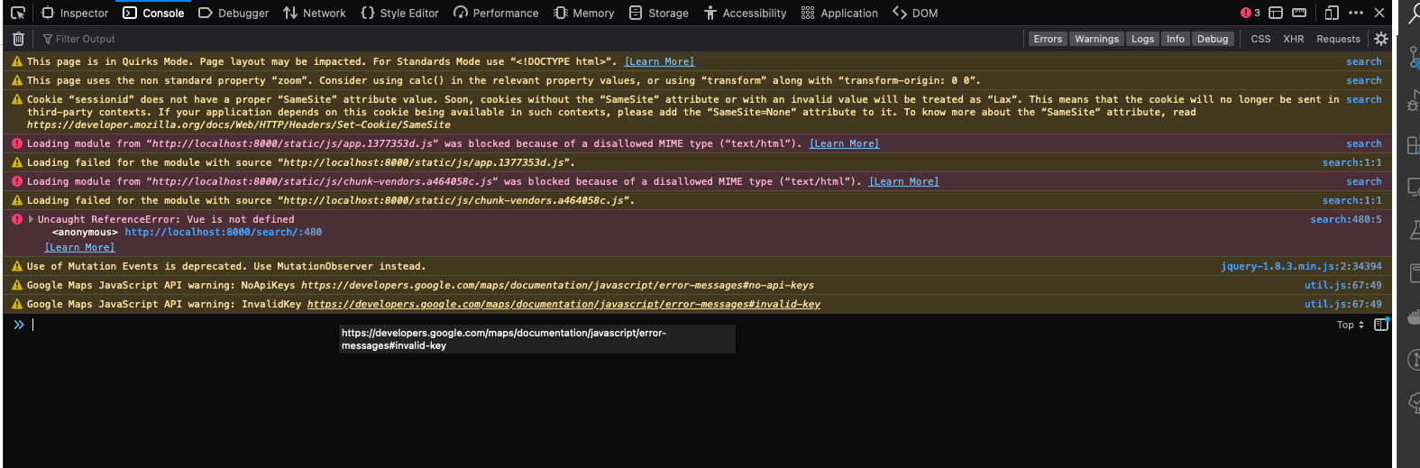 JS errors loading chunk_vendors on Discover page · Issue #4846 · hydroshare/hydroshare · GitHub