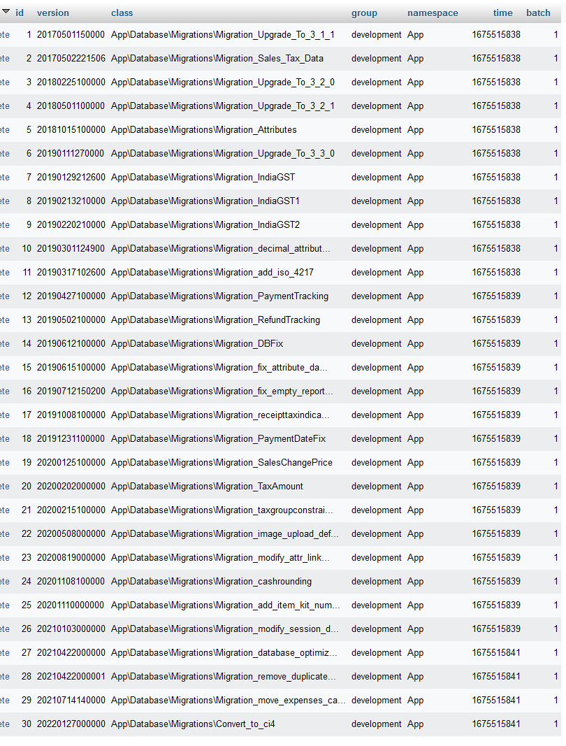 CI4: Migrate migrations from CI3 to CI4 versions · Issue #3647 · opensourcepos/opensourcepos ...