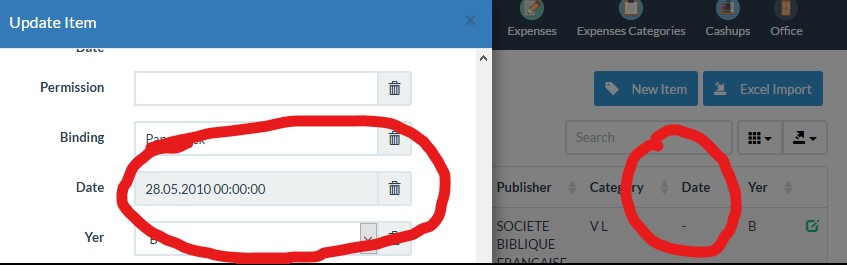 DATETIME item attribute type bugs · Issue #2232 · opensourcepos/opensourcepos · GitHub