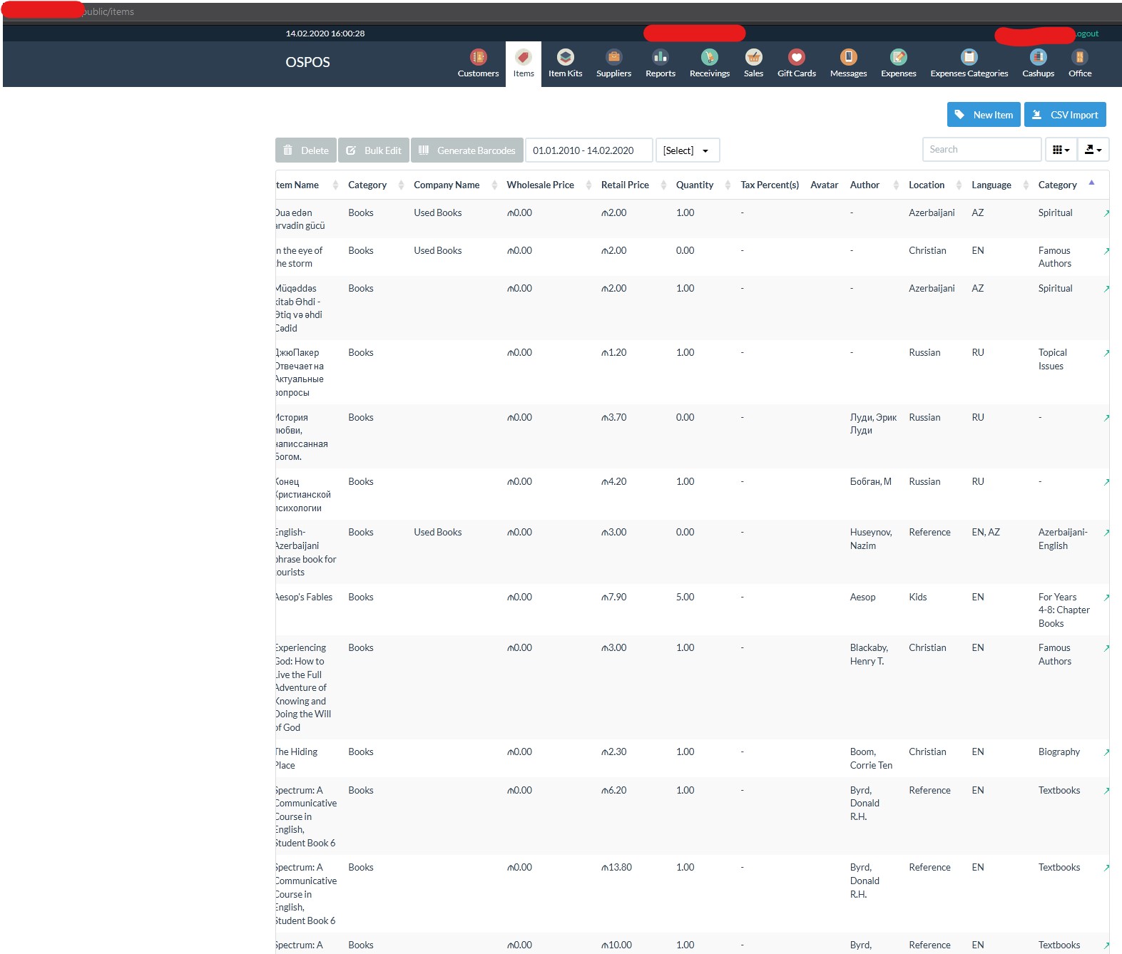 Bug in items table sort · Issue #2722 · opensourcepos/opensourcepos · GitHub
