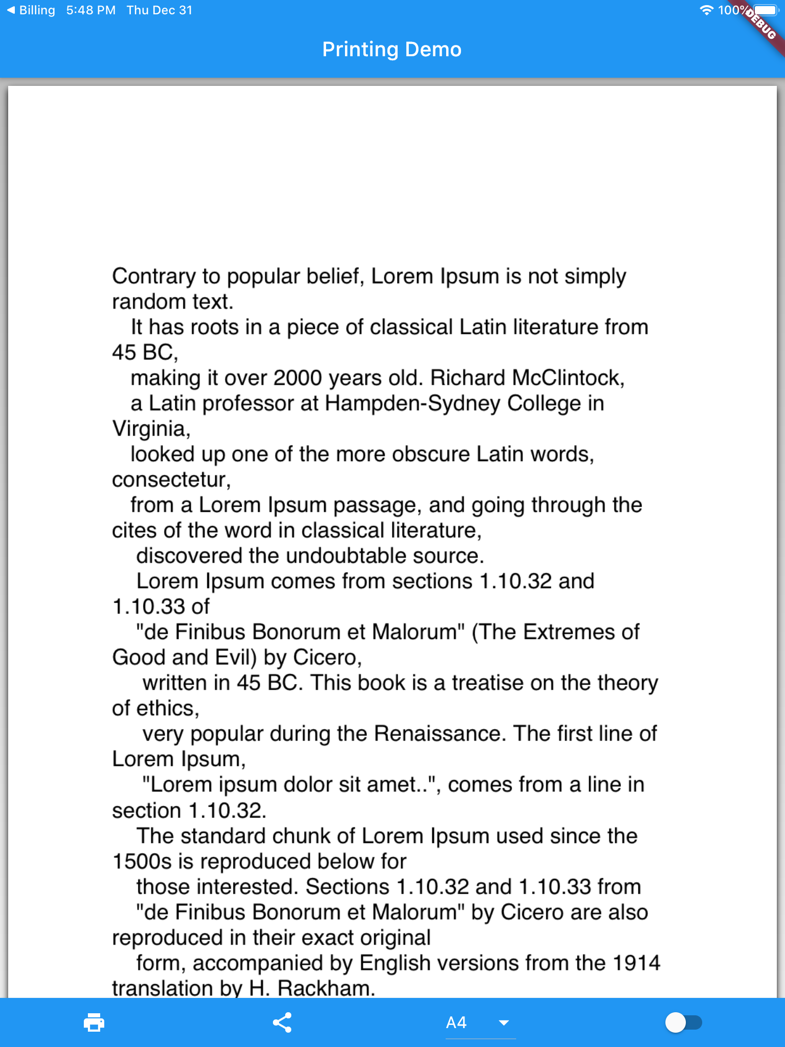 iOS: Printing library does not print anything but (a4 portrait) mode on ...