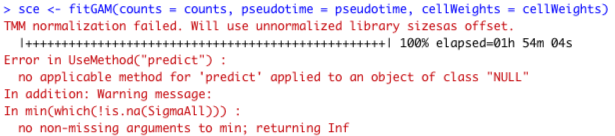 Error running fitGAM · Issue #73 · statOmics/tradeSeq · GitHub