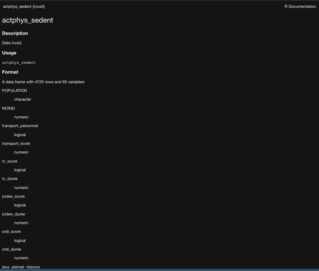 Pimp the documentation · Issue #7 · ThinkR-open/inca3 · GitHub