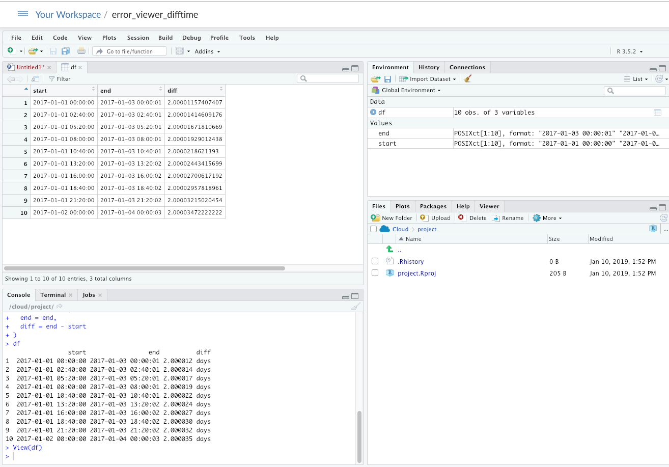 Unexpected rendering of difftime after calling View() · Issue #4135 · rstudio/rstudio · GitHub