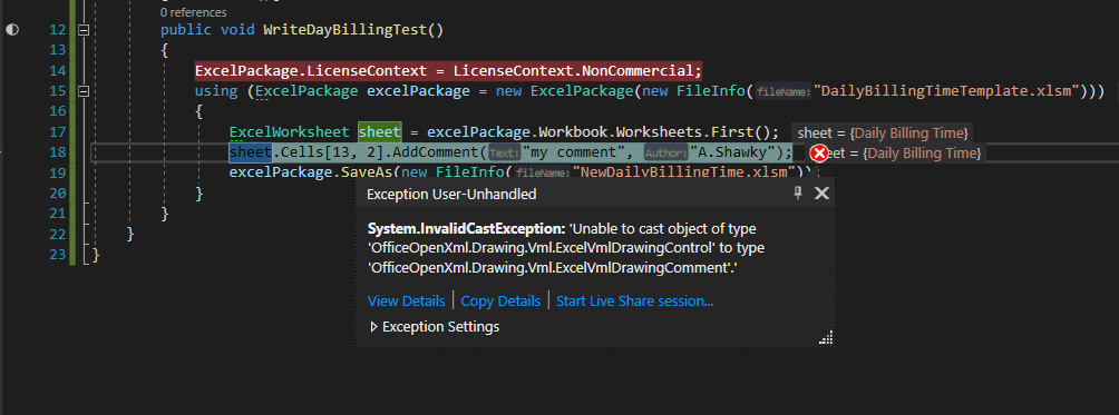 AddComment throws exception · Issue #299 · EPPlusSoftware/EPPlus · GitHub