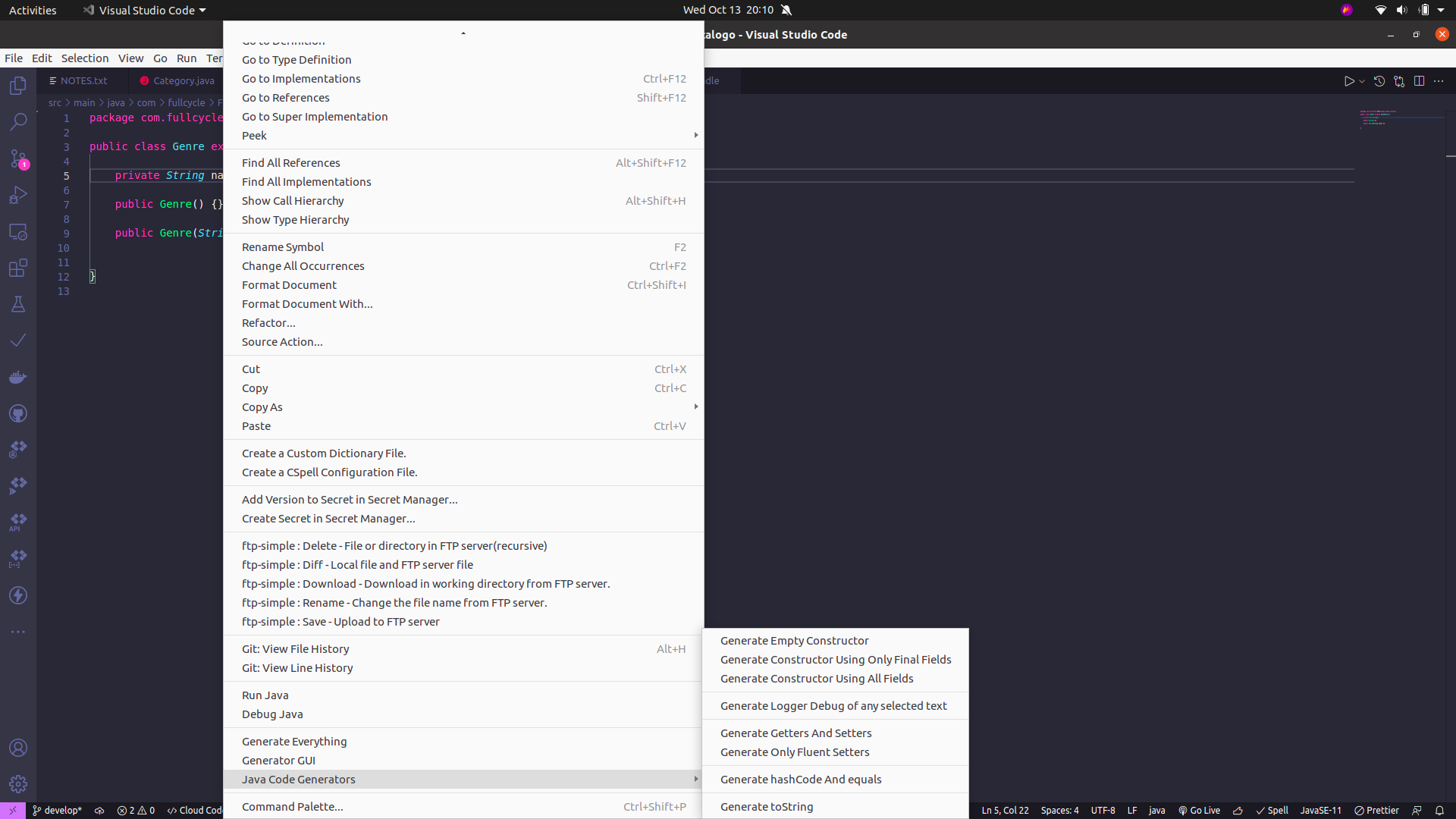 Gerador de Getters e Setter não encontrado · Issue #1 · codeedu/guia ...