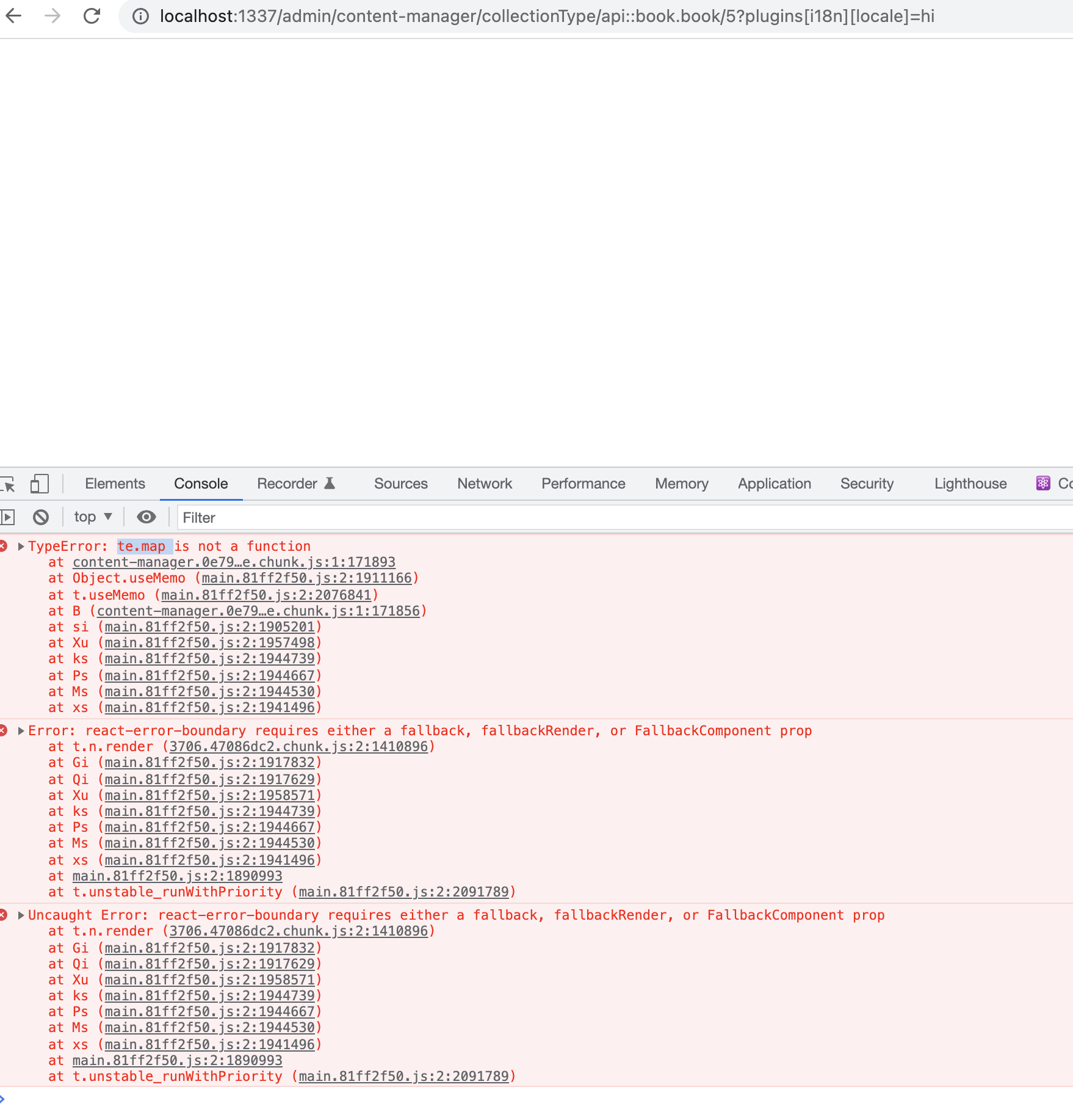 [v4] te.map not a function console error admin dashboard · Issue #12237 · strapi/strapi · GitHub