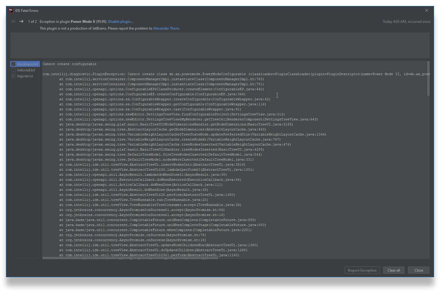 intellij 2020.3.1 throws exceptions · Issue #57 · axaluss/power-mode-intellij-plugin · GitHub