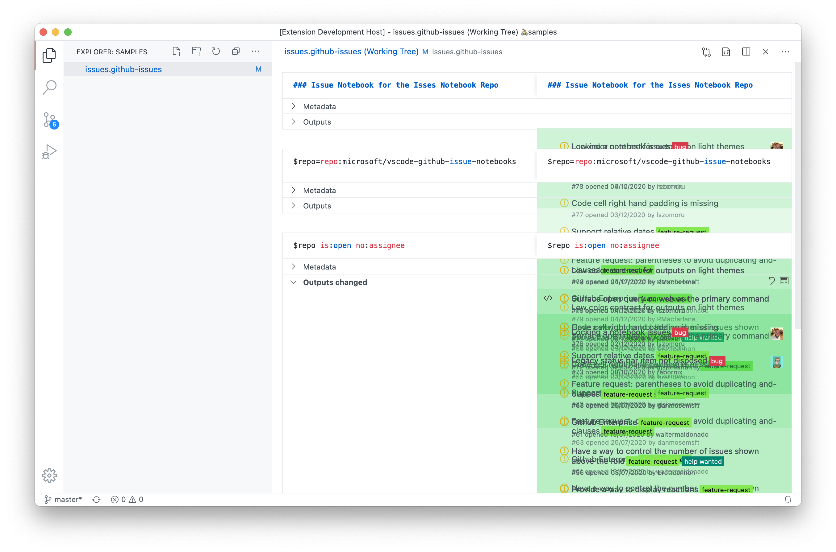 Diff Editor Screen Cheese · Issue 115012 · Microsoftvscode · Github 8583