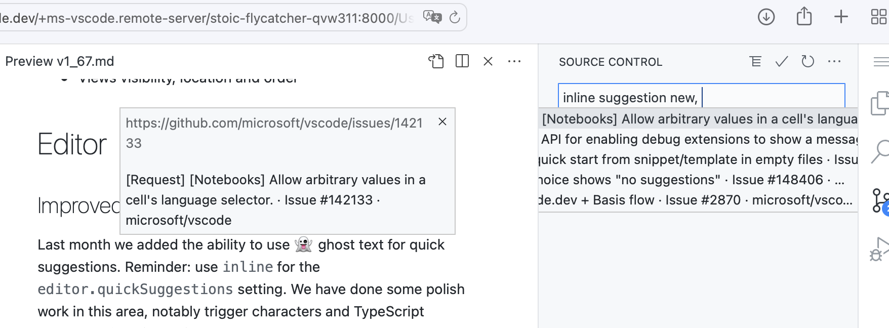 Webview Overlays Suggest Widget · Issue 148415 · Microsoftvscode · Github